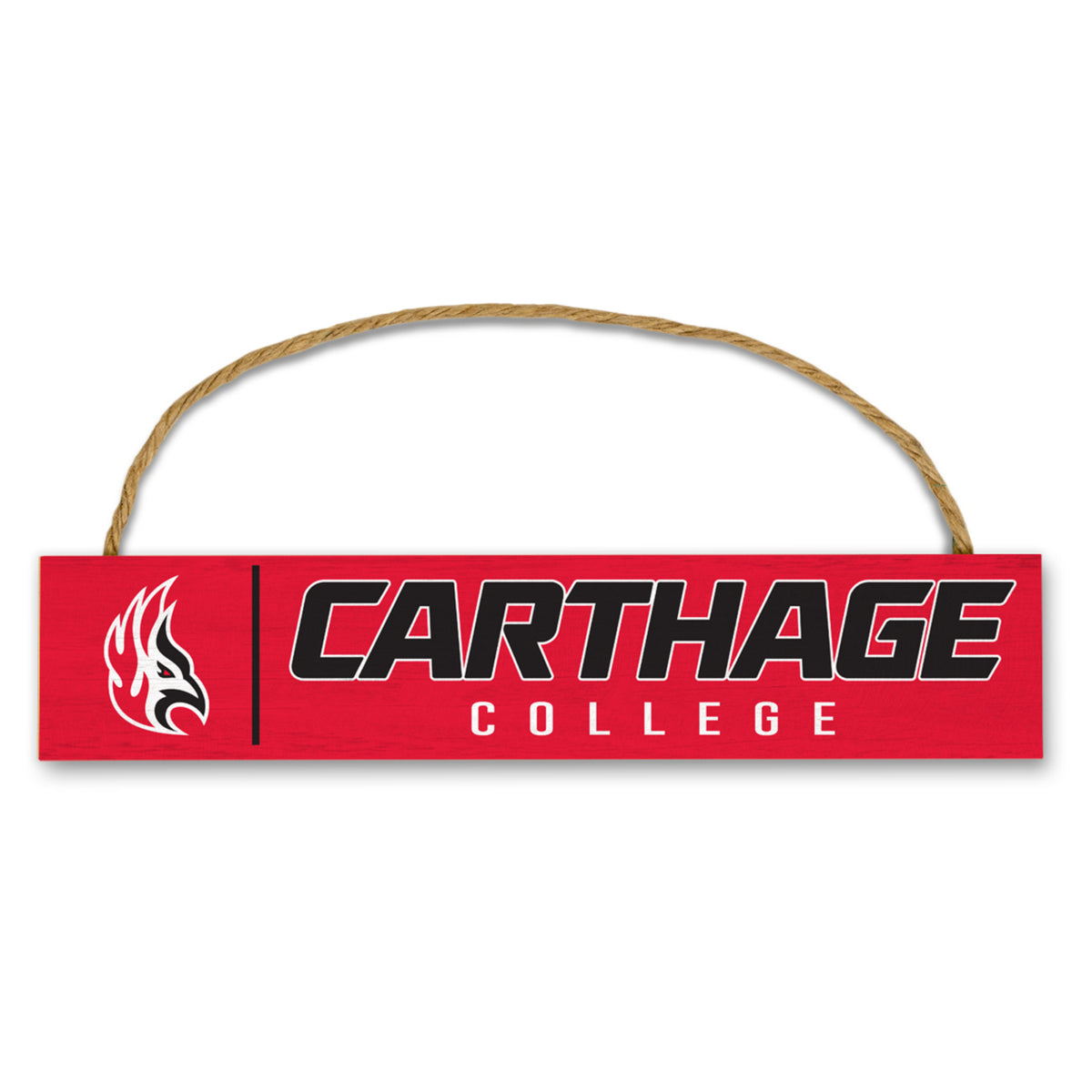 Wood Plank Hanging Sign 5' x10" | Red – Carthage College Campus Store
