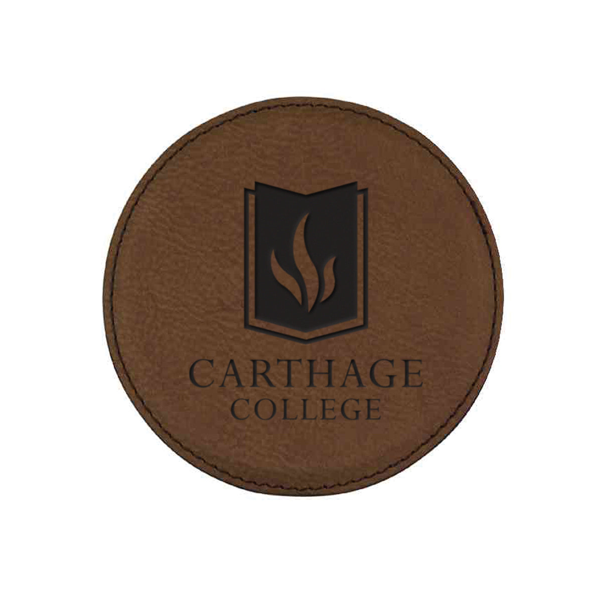 Laramie Round Coaster, Brown – Carthage College Campus Store