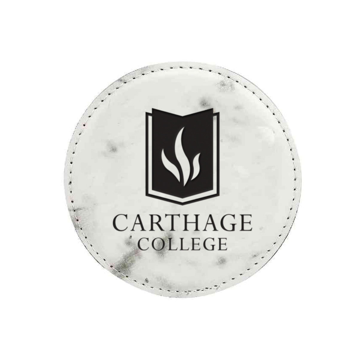 Laramie Round Coaster | Marble – Carthage College Campus Store