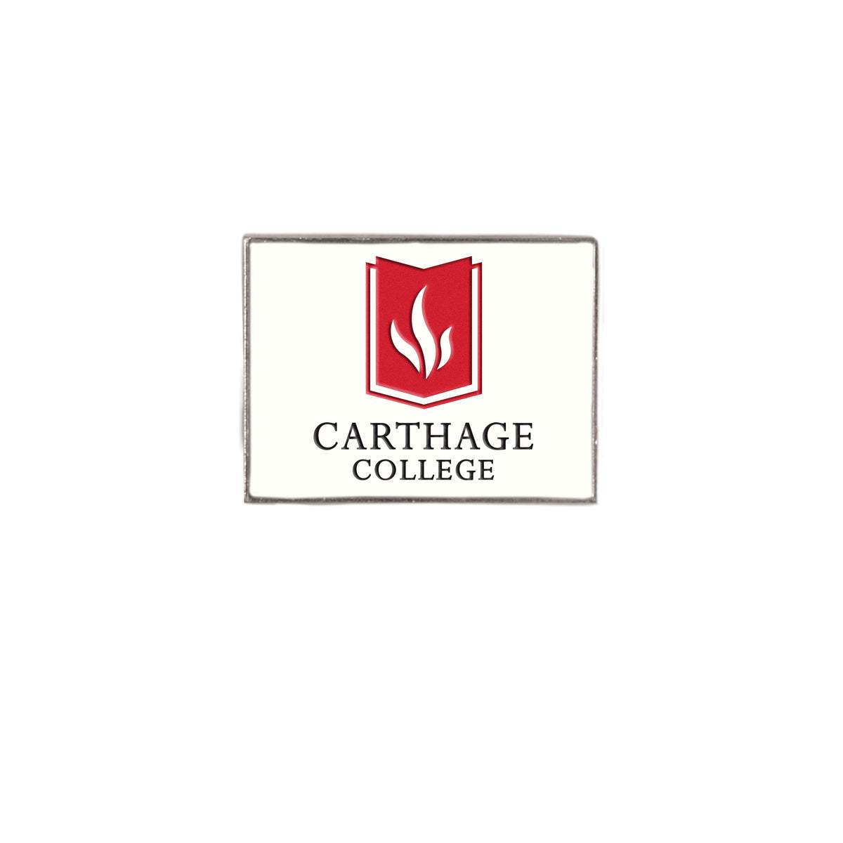 Foxboro Rectangular Lapel Pin | White – Carthage College Campus Store