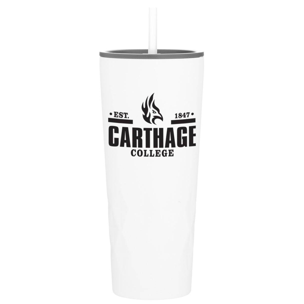 Triad Travel Tumbler | White – Carthage College Campus Store